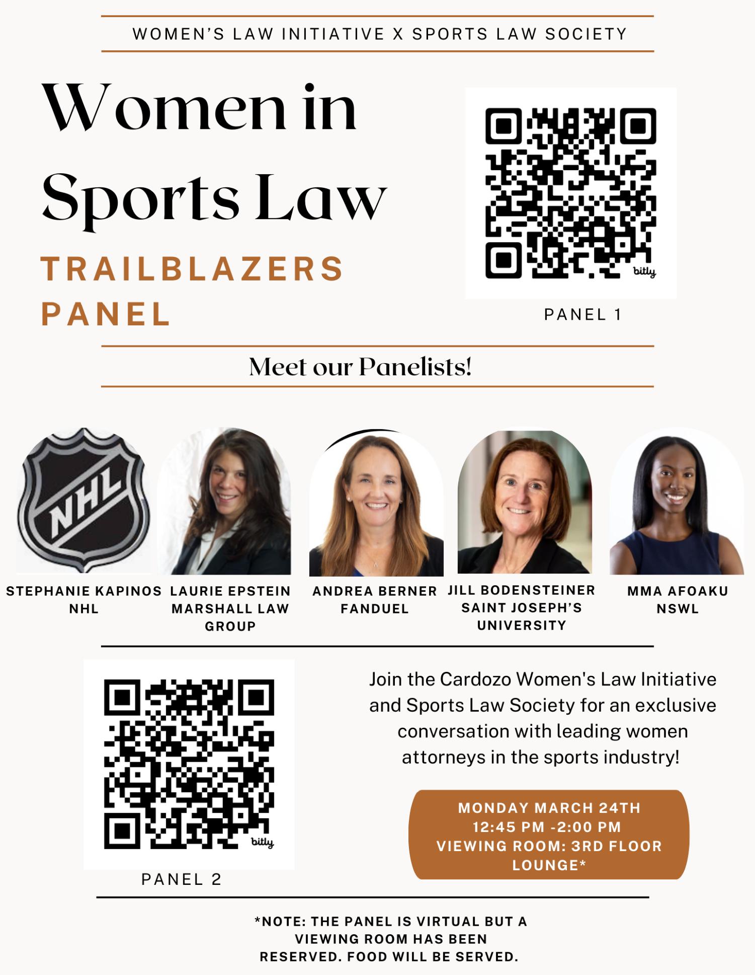 Women in Sports Law: Trailblazers Panel | Cardozo Law